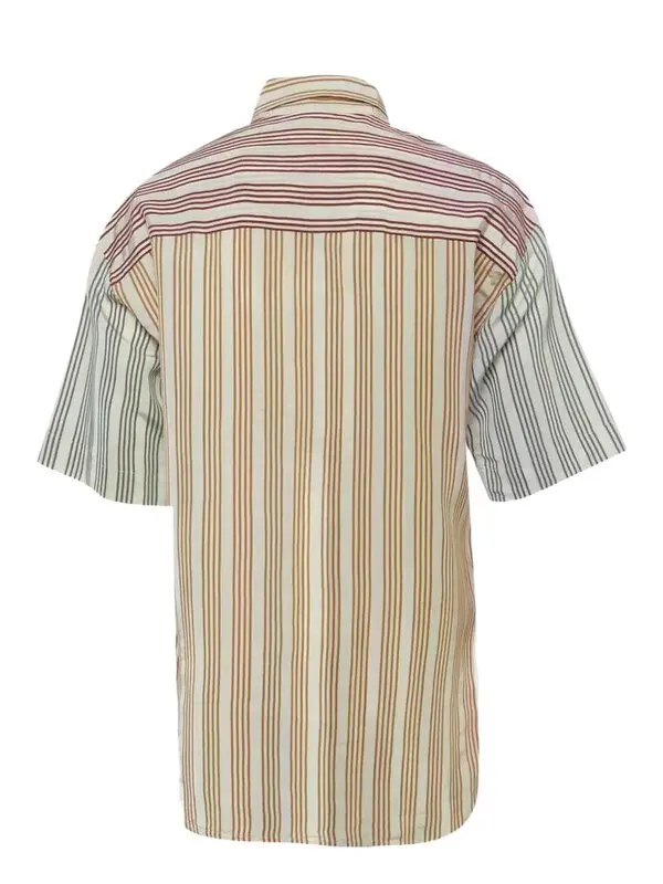 Sandro Leopold Striped Satin Shirt - Neutrals