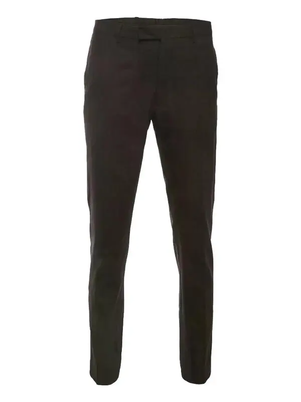 Dior Black Wool Windowpane Pattern Trousers - Grey
