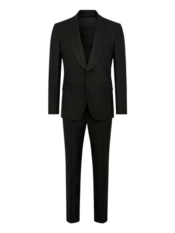 FRANZESE COLLECTION Shawl-lapel Single-breasted Suit - Black