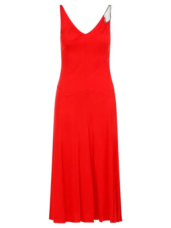LANVIN Sleeveless A-line Midi Dress - Red