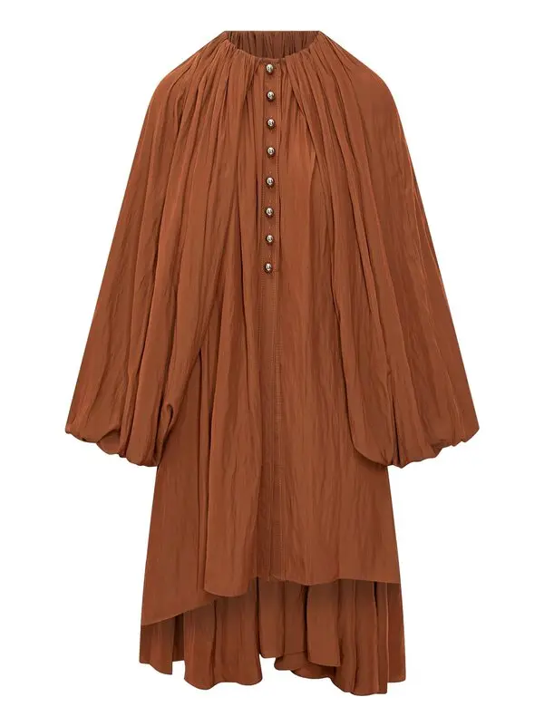 LANVIN Elegant Puffed Mini Suit - Chestnuts