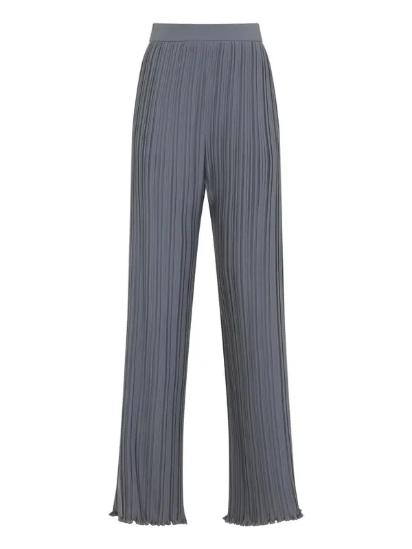 LANVIN Pleated Straight Leg Trousers - Grey
