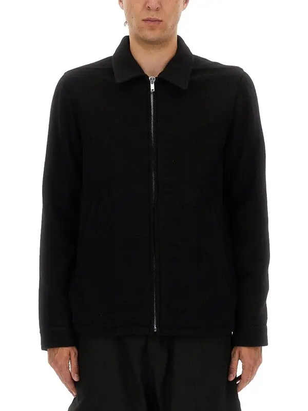 Rick Owens Pointed-collar Zip-front Shirt Jacket - Black