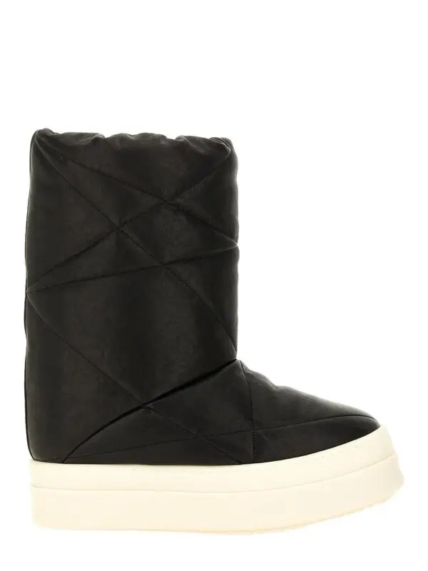 Rick Owens Quilted Leather Boots - Black