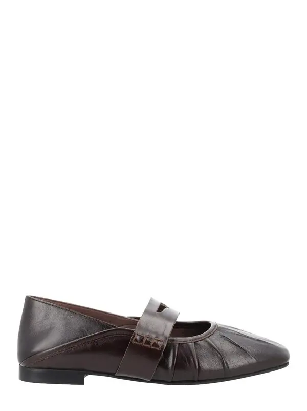 ALOHAS Leather Mary Jane Flats - Brown