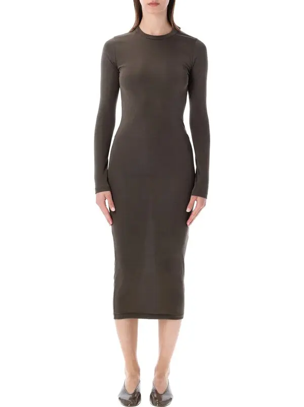 Fear Of God Long Sleeve Midi Dress - Brown