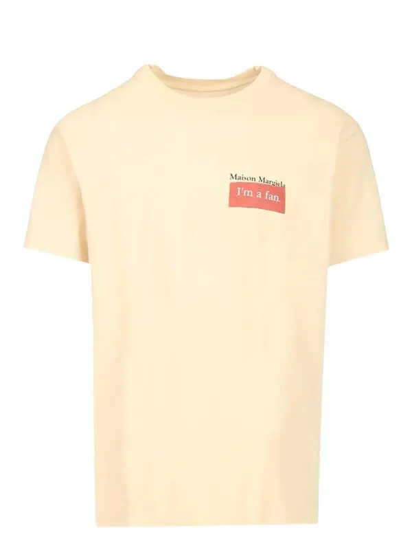MAISON MARGIELA Graphic Print Cotton T-shirt - Beige