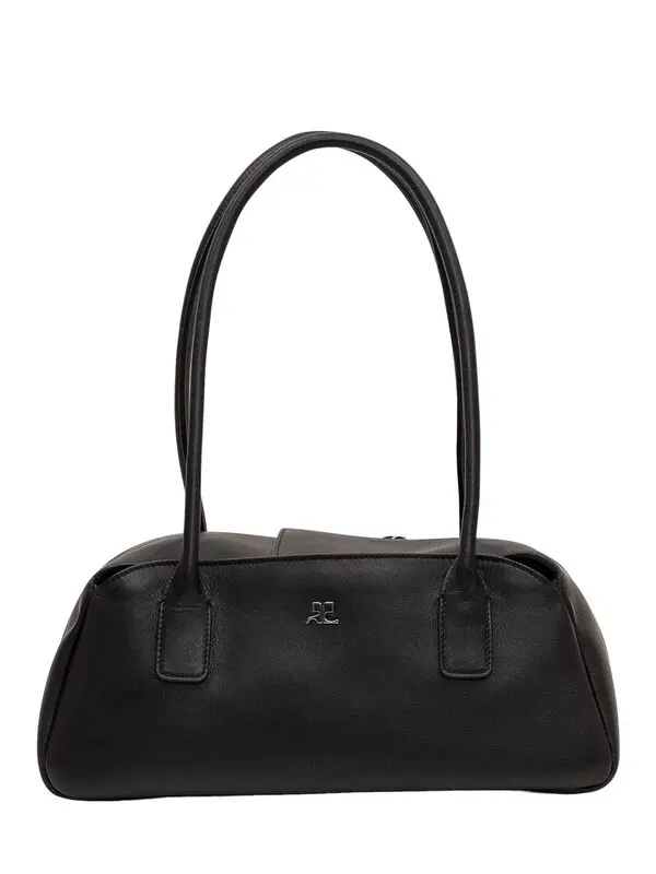 COURREGES Calf Leather Handbag - Black