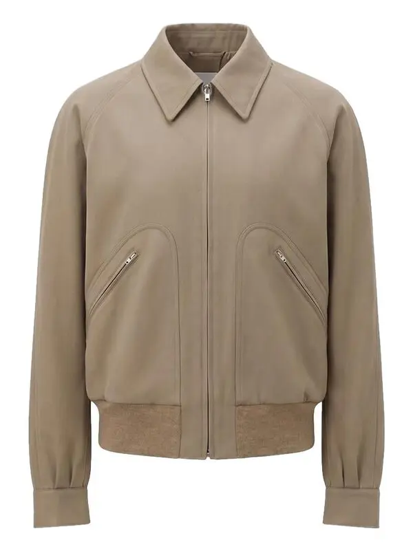 MAISON MARGIELA Classic Zip-up Sports Jacket - Dune