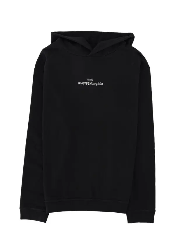 MAISON MARGIELA Cotton Hooded Sweatshirt - Black