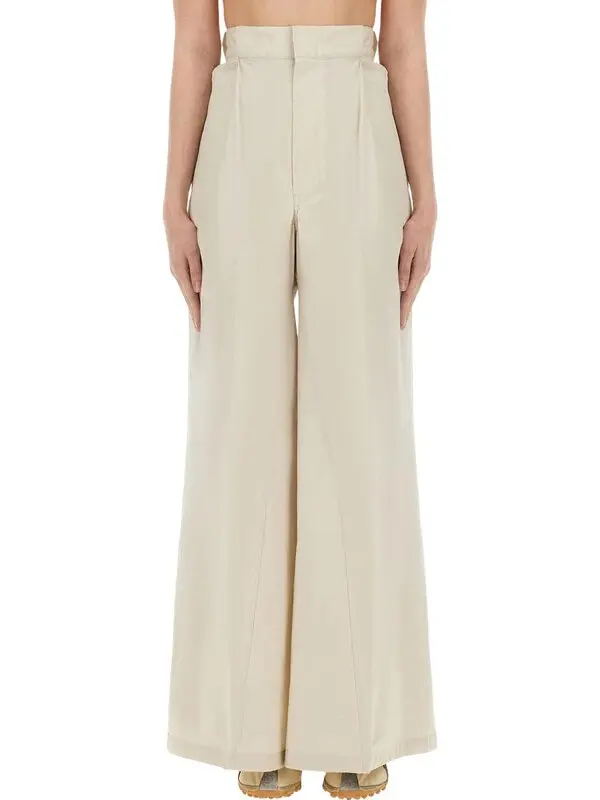 MAISON MARGIELA Over Cotton Blend Pants - Ivory