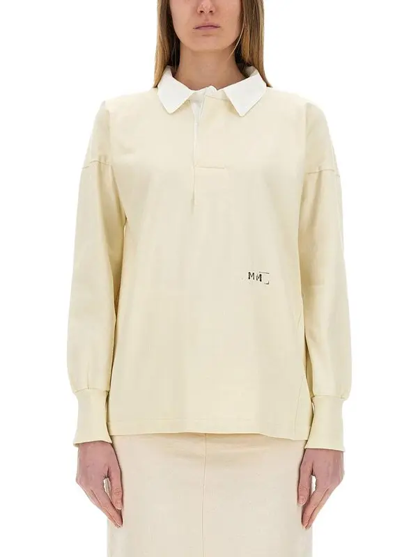 MAISON MARGIELA Cotton Long Sleeve Top - Ivory