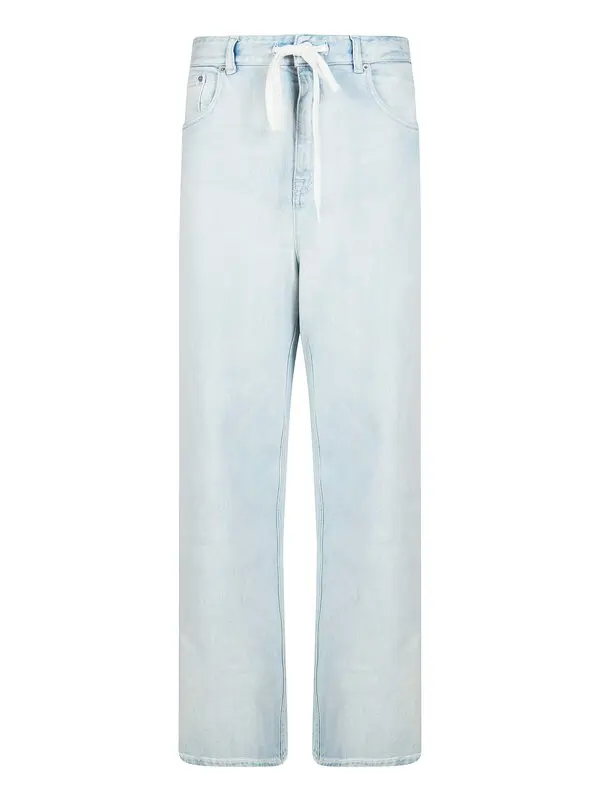 MAISON MARGIELA Wide-leg Jeans With Drawstring Waist - Blu