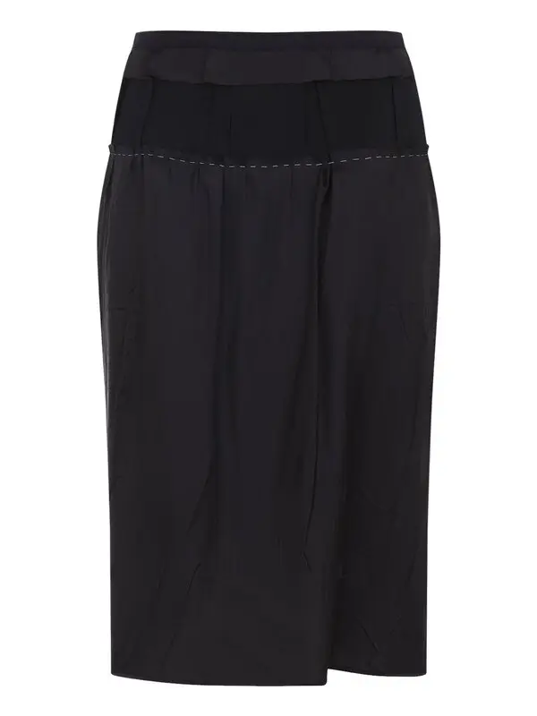 MAISON MARGIELA Ruffled Midi Skirt - Black