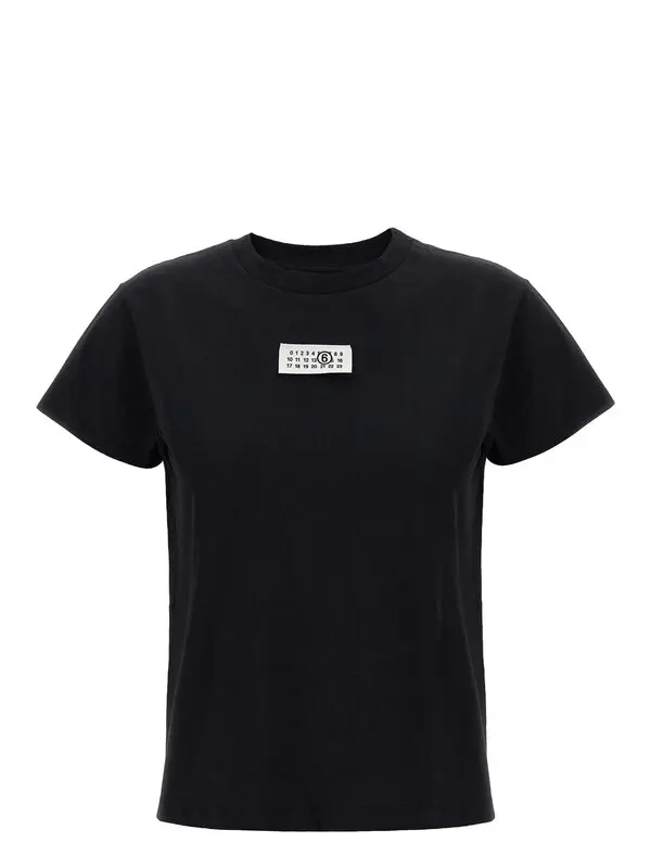 MAISON MARGIELA Mini T-shirt With Unique Application - Black