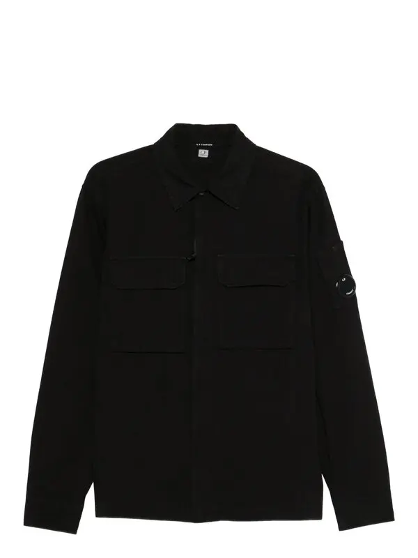 C.P. COMPANY C. P. Company Essential Zip Lens Overshirt Mini Fit - Black