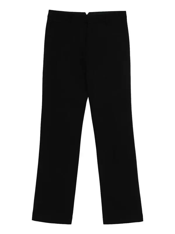 AMI Paris Wool Straight Leg Trousers - Black