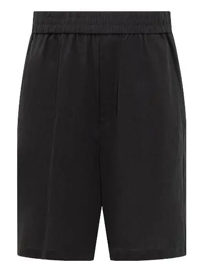 AMI Paris Elasticated Waist Bermuda Shorts - Black