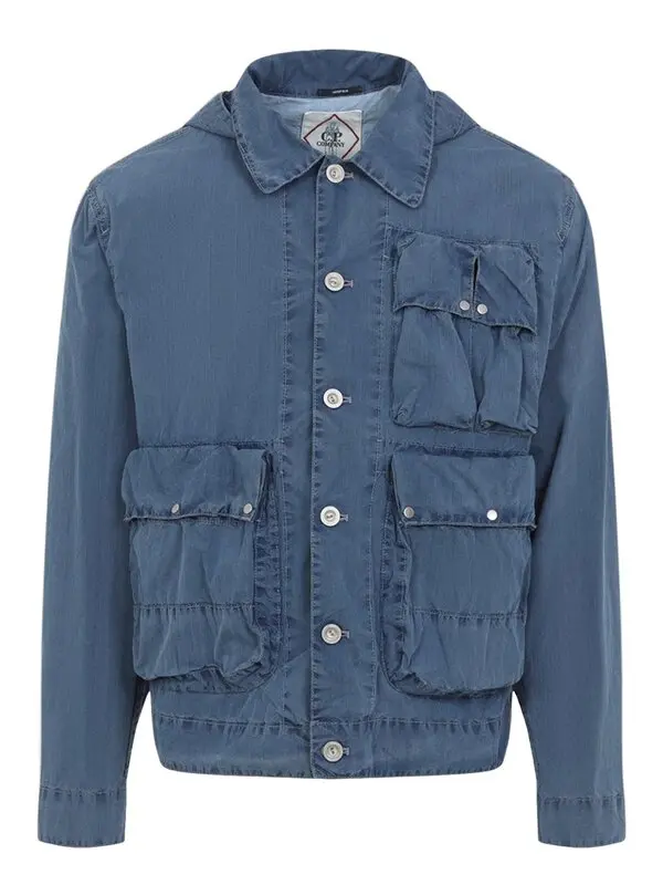 C.P. COMPANY Cotton Polyamide Medium Jacket - Blue
