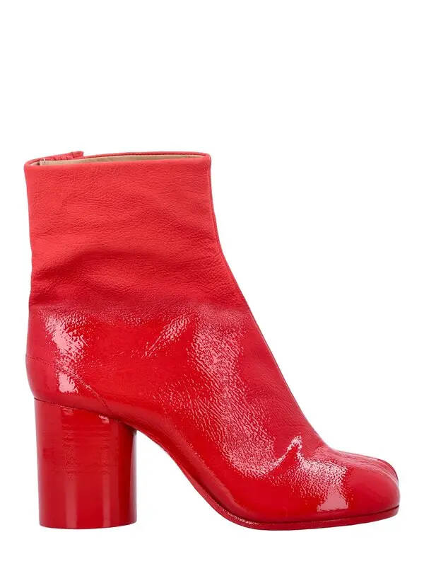 MAISON MARGIELA Tabi Split-toe Ankle Boots With 8 Cm Heel - Red