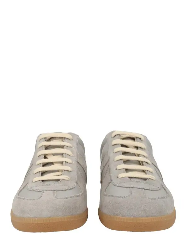 MAISON MARGIELA Calf Leather Lace-up Sneakers - Grey