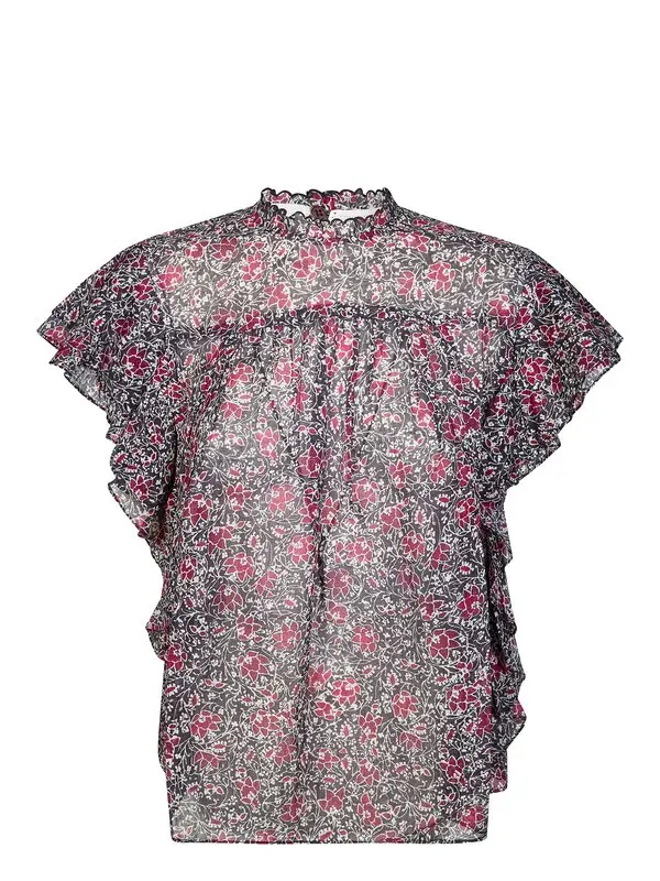 Isabel Marant Étoile Floral Printed Ruffled Blouse - Rosso