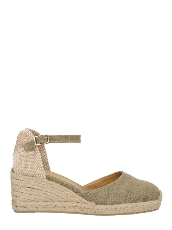 CastaÑer Espadrille Wedge Sandals With Ankle Strap - Green