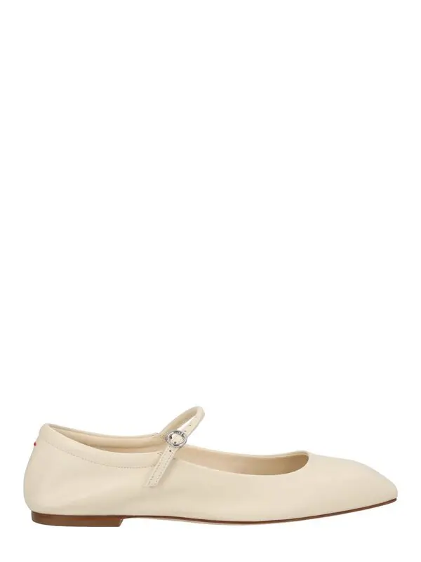 AeydĒ Leather Mary Jane Ballet Flats - Ivory