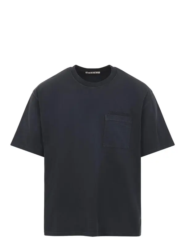 Marni Cotton T-shirt With Patches - Black