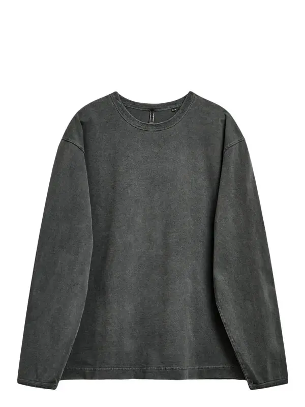 SUNFLOWER Sleek Poplin Collar T-shirt With Side Slits - Grigio