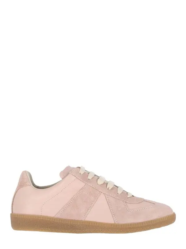 MAISON MARGIELA Replica Suede And Leather Sneakers - Pink