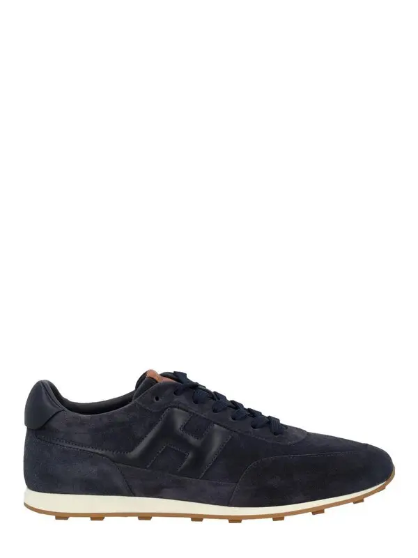 Hogan Athletic Sneakers With Suede Inserts - Blue