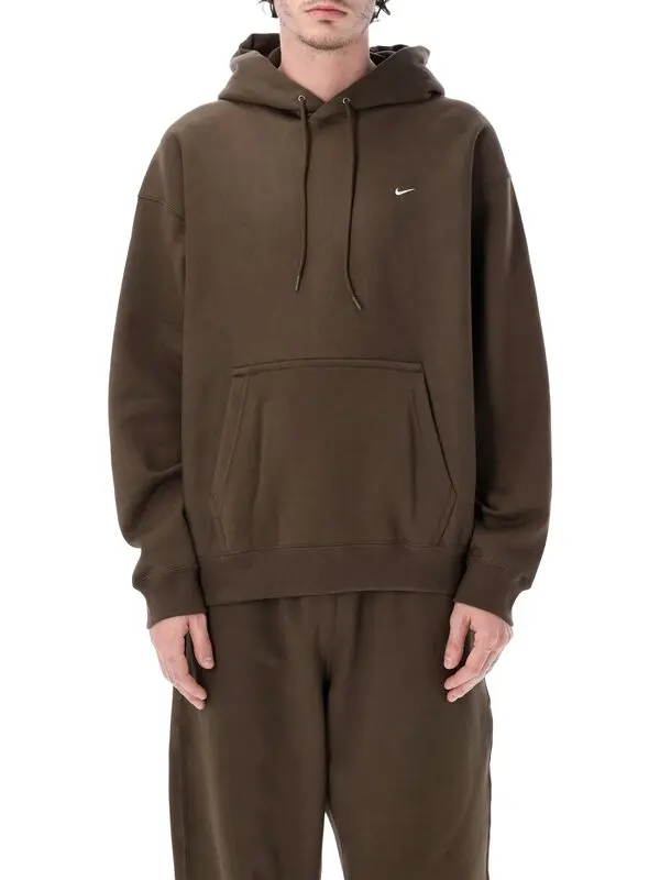 Nike Solo Swoosh Relaxed Fit Hoodie - Dk Hazel