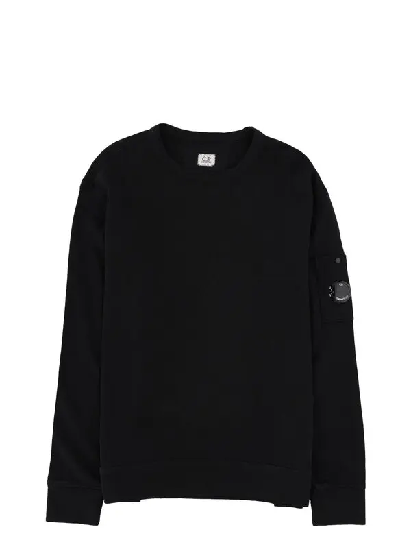 C.P. COMPANY Crewneck Sweatshirt With Lens Detail - Black