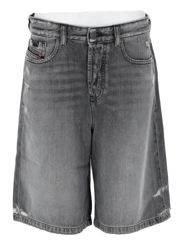 DIESEL® Relaxed Fit Cargo Mini Shorts - Grey