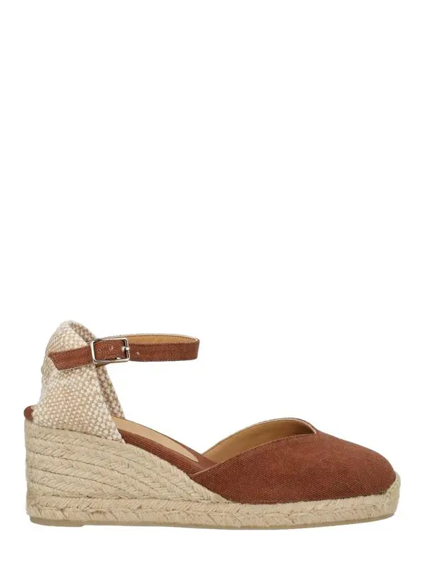 CastaÑer Canvas Espadrille Wedge Mary Jane Sandal - Buff