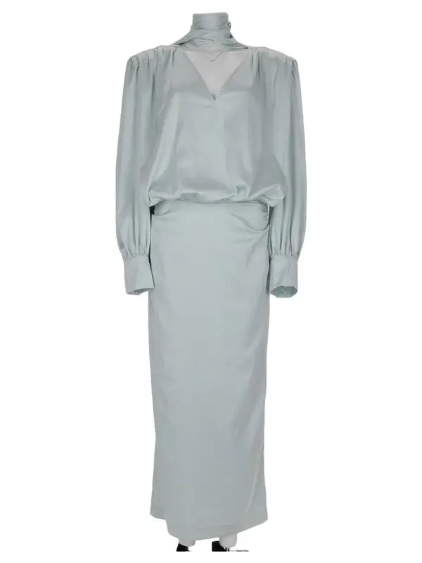 ROTATE BY BIRGER CHRISTENSEN Recycled Polyester Midi Suit Dress - Green