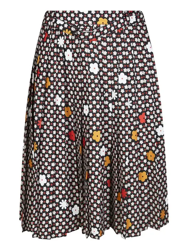 MAISON MARGIELA Floral Print Mini Skirt - Nero