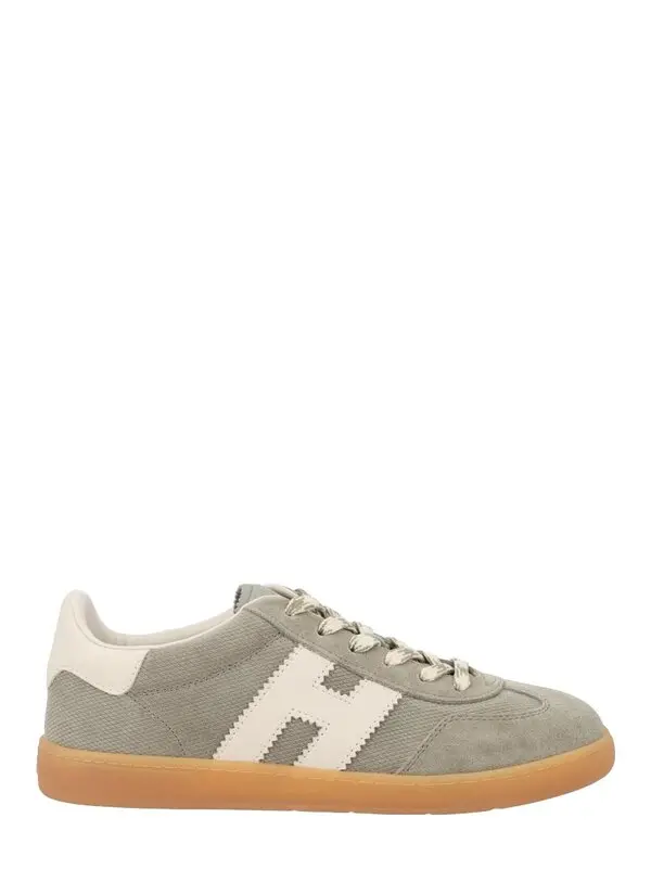 Hogan Lace-up Sneakers With Leather Accents - Green