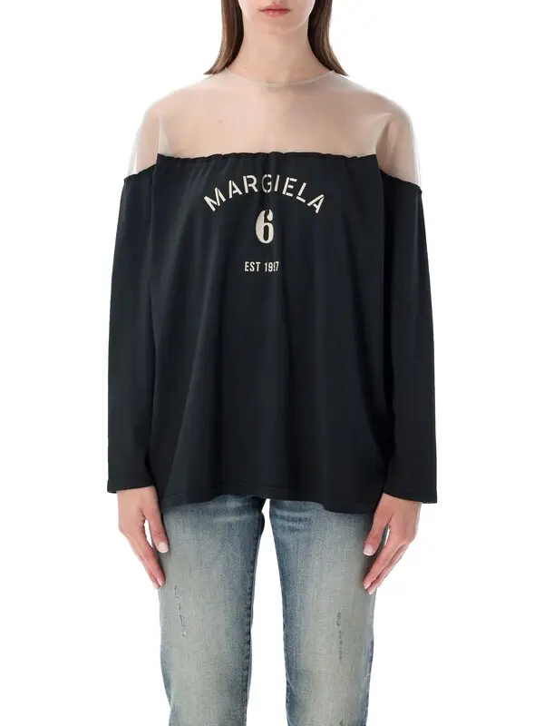 MAISON MARGIELA Margie" Logo T-shirt - Black