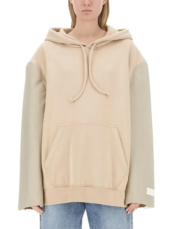 MAISON MARGIELA Logo Crewneck Sweatshirt - Beige