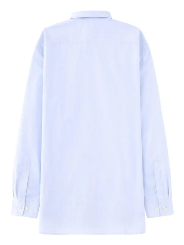 Dries Van Noten Cotton Long Sleeve Button-up Shirt - Azure