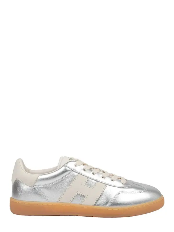 Hogan Low Top Lace Up Sneakers - Silver