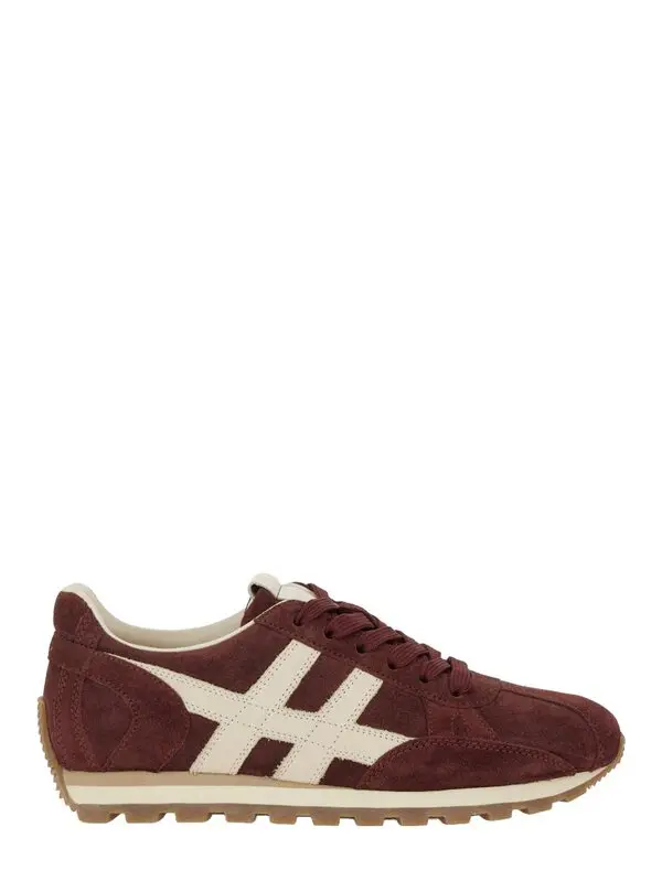 Hogan Classic Leather Sneakers - Bordeaux