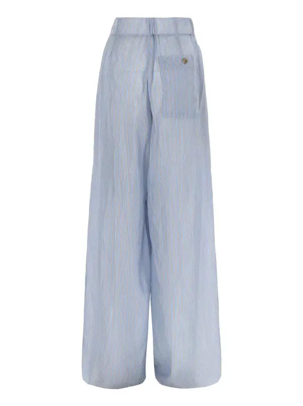 Dries Van Noten Striped Wide-leg Trousers - Azure