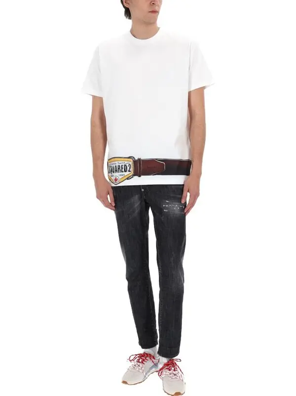 Dsquared2 Graphic Print Cotton T-shirt - Black