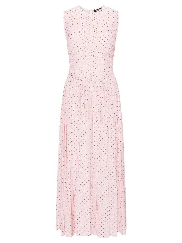 ROTATE BY BIRGER CHRISTENSEN Sleeveless Ruched Mini Dress - Rosa