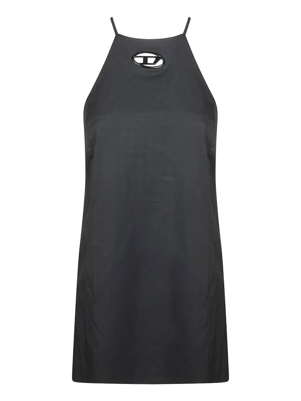 DIESEL® D-elma Logo-cutout Mini Dress - Nero