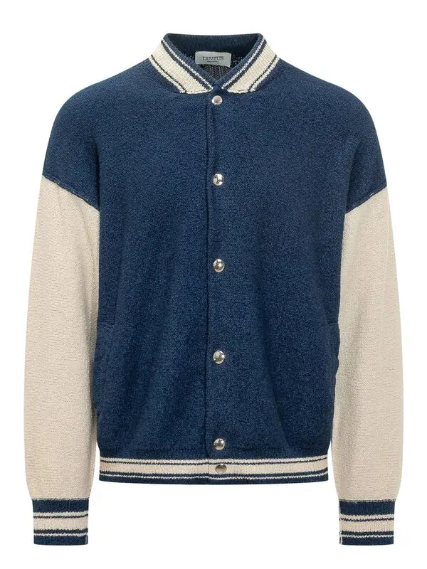 LANEUS Classic Bomber Jacket - Blu