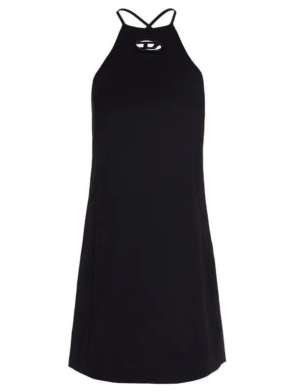 DIESEL® Knit Mini Dress With Knotted Waist - Nero
